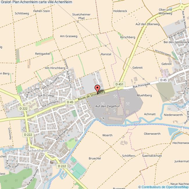 Plan Achenheim carte ville Achenheim