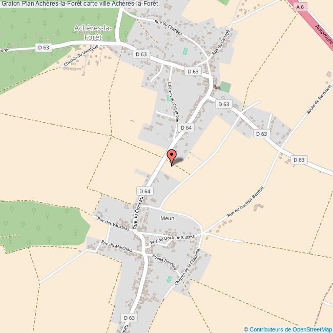 Plan Achères-la-Forêt carte ville Achères-la-Forêt