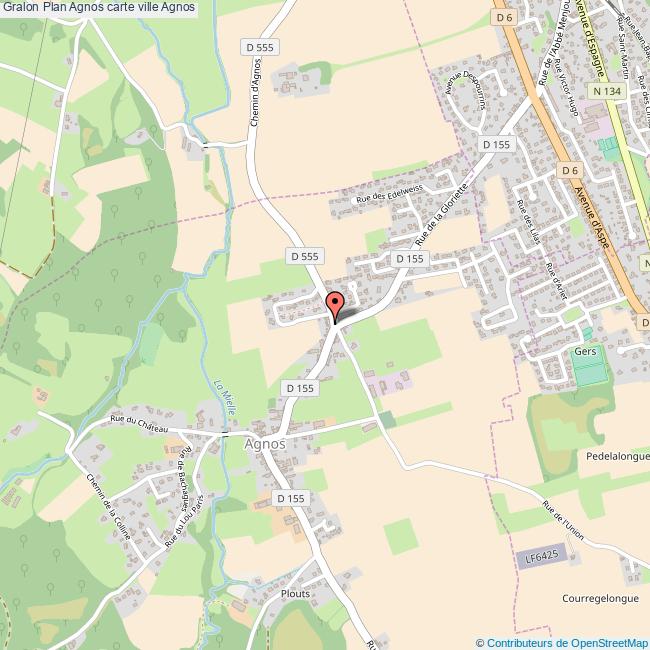 Plan Agnos carte ville Agnos