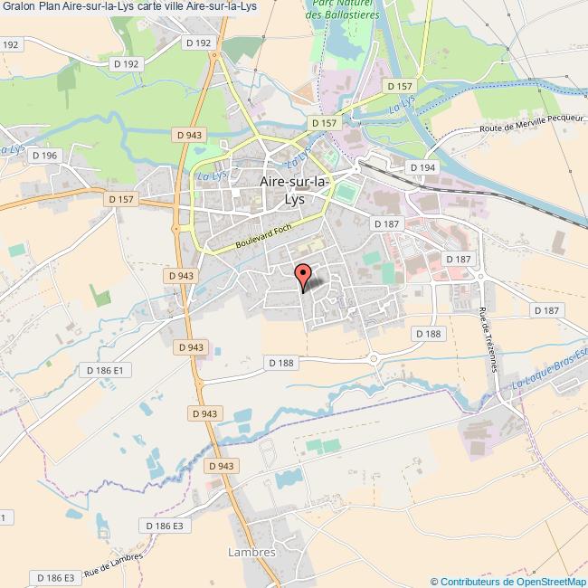Plan Aire-sur-la-Lys carte ville Aire-sur-la-Lys