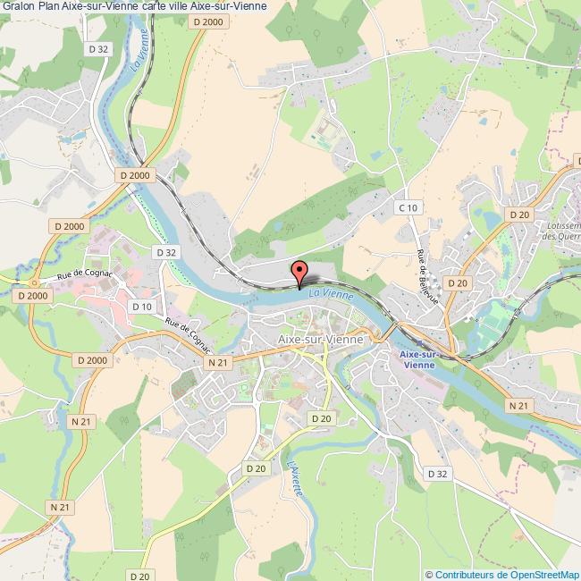 Plan Aixe-sur-Vienne carte ville Aixe-sur-Vienne