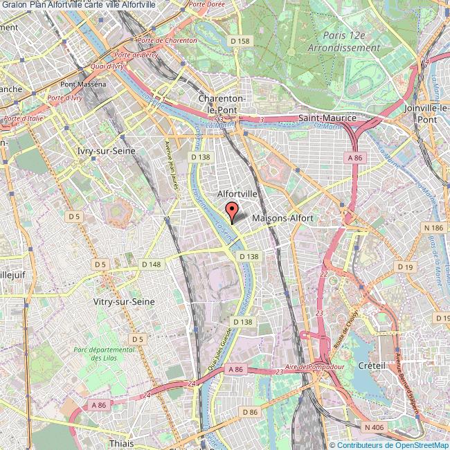 Plan Alfortville carte ville Alfortville