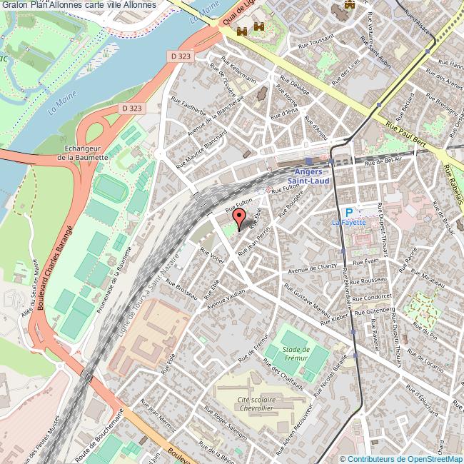 Plan Allonnes carte ville Allonnes