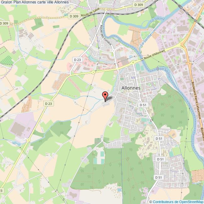 Plan Allonnes carte ville Allonnes