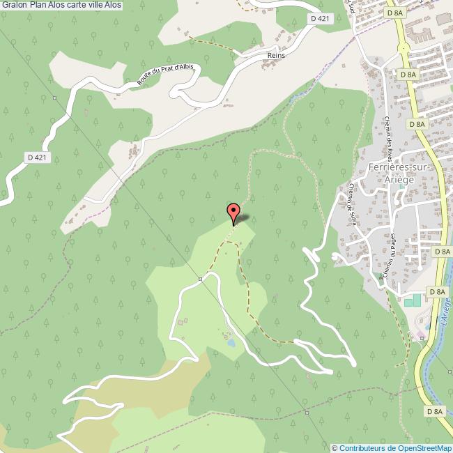 Plan Alos carte ville Alos