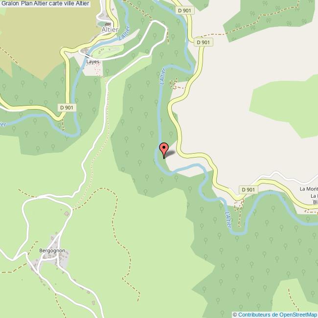 Plan Altier carte ville Altier