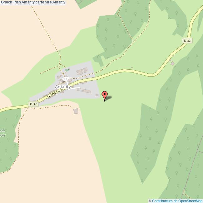 Plan Amanty carte ville Amanty
