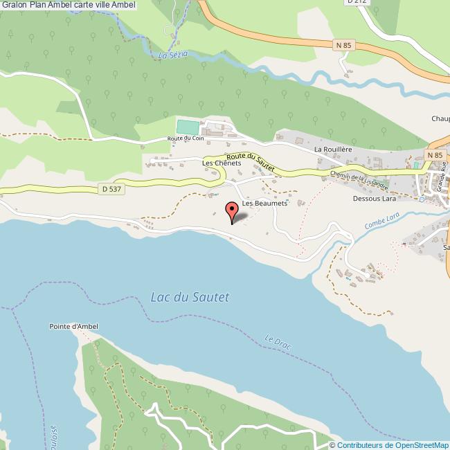 Plan Ambel carte ville Ambel