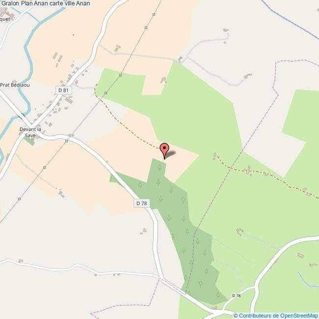 Plan Anan carte ville Anan