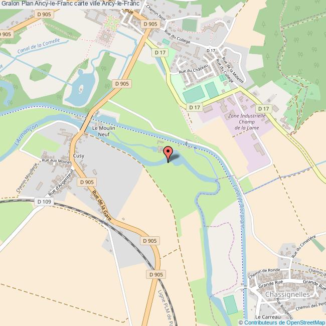 Plan Ancy-le-Franc carte ville Ancy-le-Franc