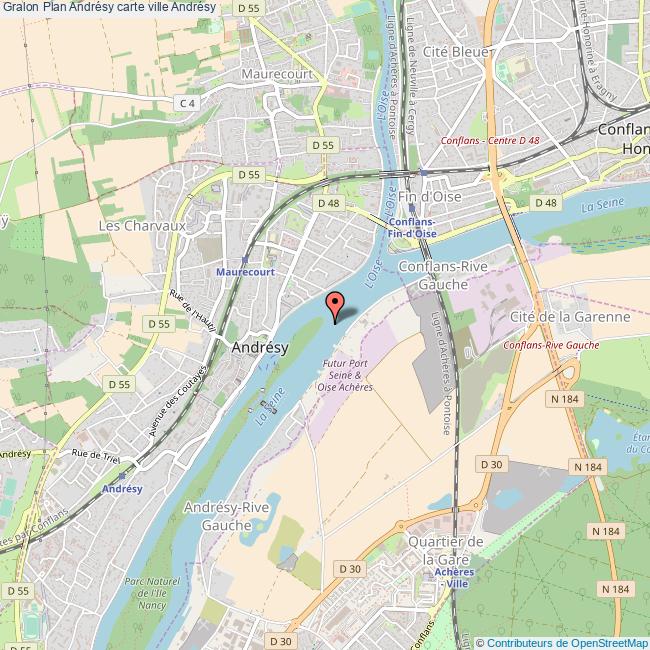 Plan Andrésy carte ville Andrésy