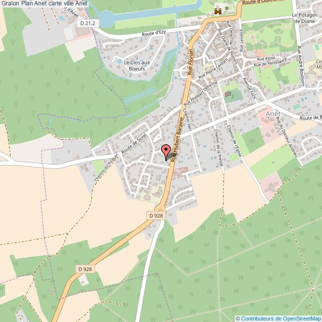 Plan Anet carte ville Anet