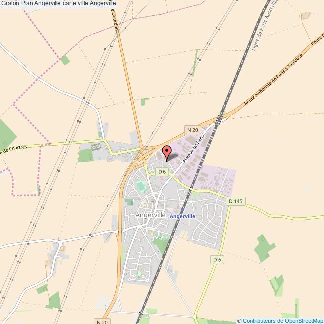 Plan Angerville carte ville Angerville