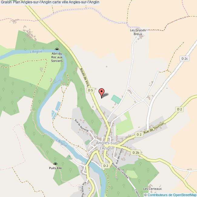 Plan Angles-sur-l'Anglin carte ville Angles-sur-l'Anglin