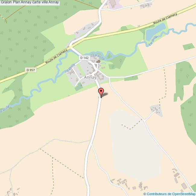Plan Annay carte ville Annay
