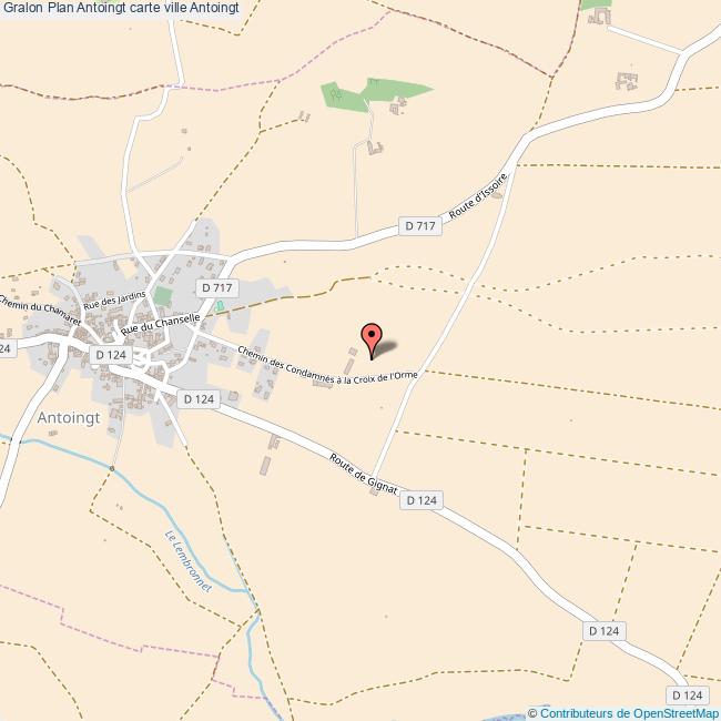 Plan Antoingt carte ville Antoingt