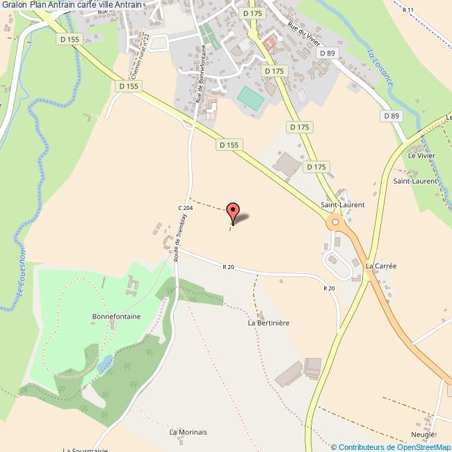 Plan Antrain carte ville Antrain