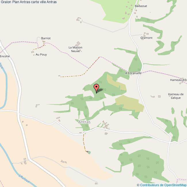 Plan Antras carte ville Antras