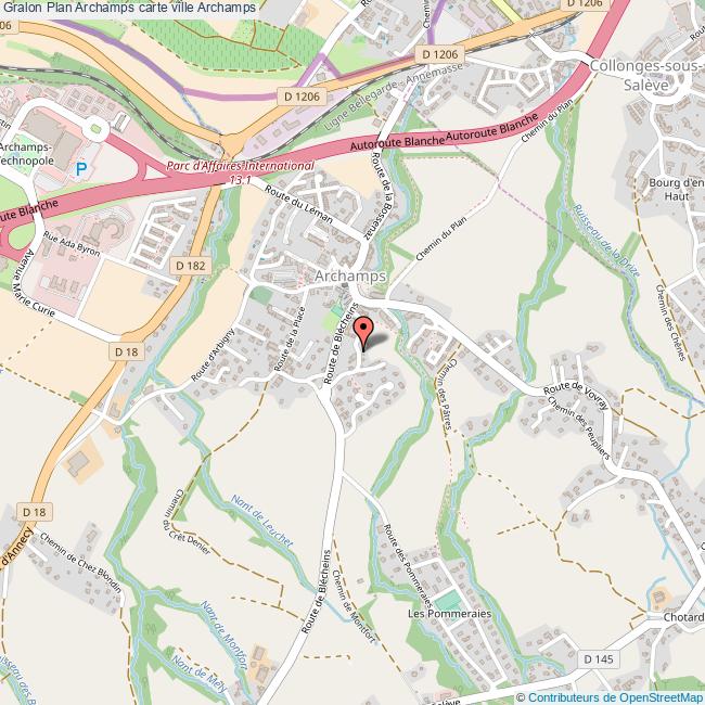 Plan Archamps carte ville Archamps