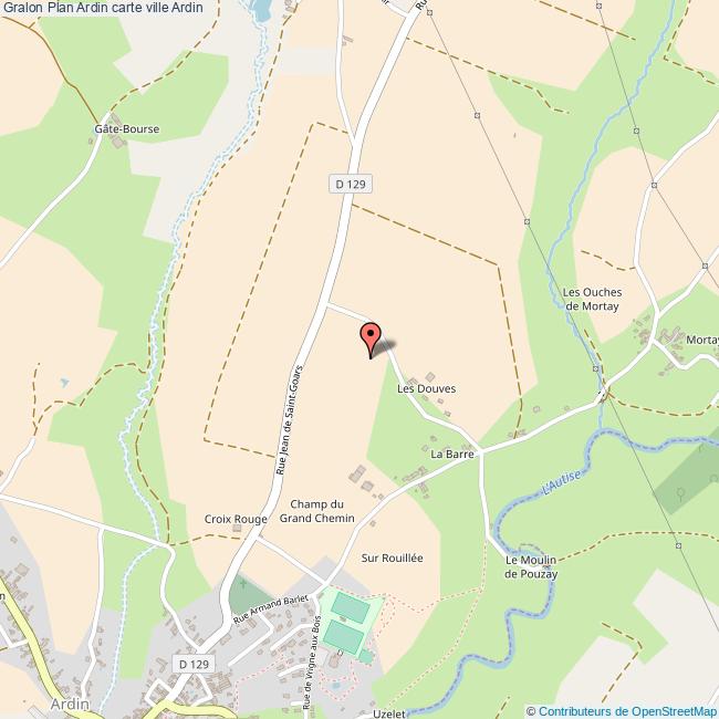 Plan Ardin carte ville Ardin