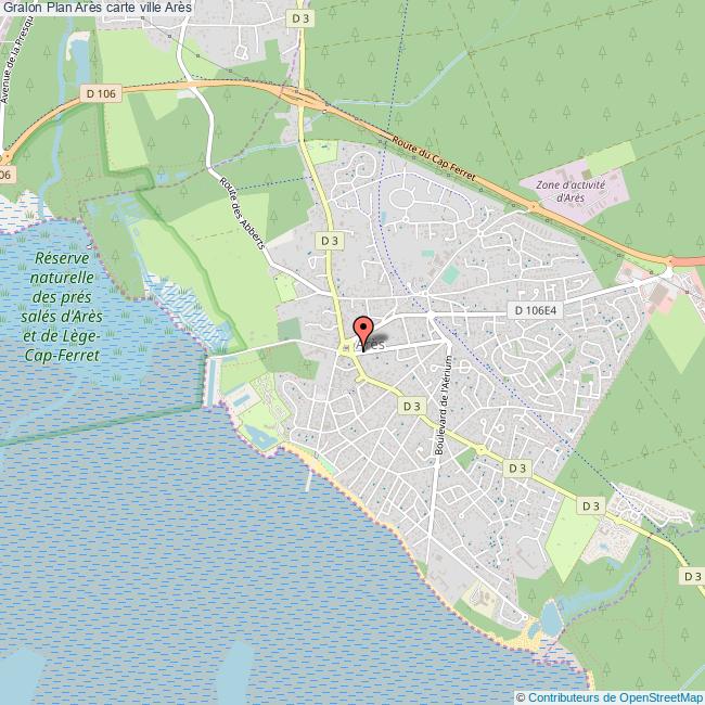 Plan Arès carte ville Arès