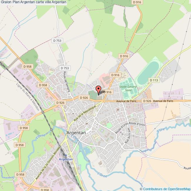 Plan Argentan carte ville Argentan