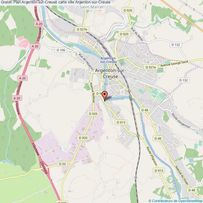 Plan Argenton-sur-Creuse carte ville Argenton-sur-Creuse