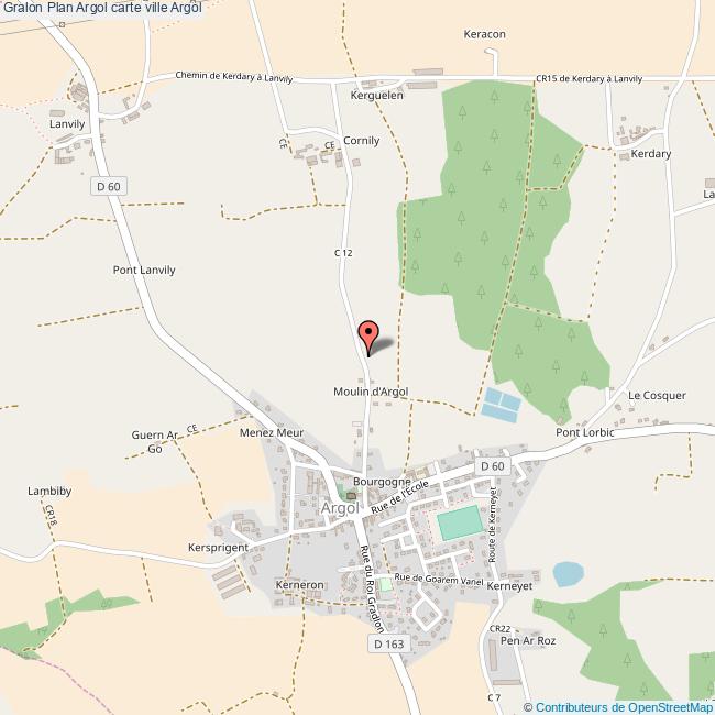 Plan Argol carte ville Argol