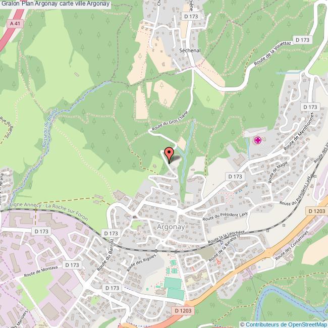 Plan Argonay carte ville Argonay