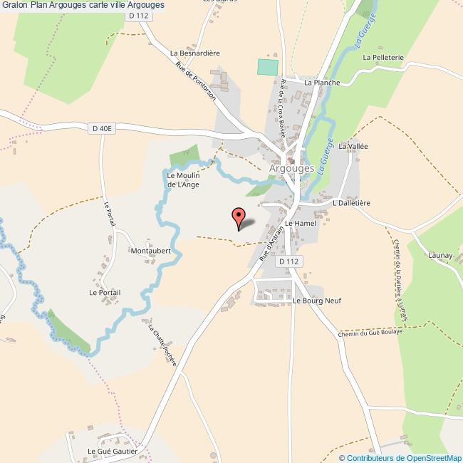 Plan Argouges carte ville Argouges