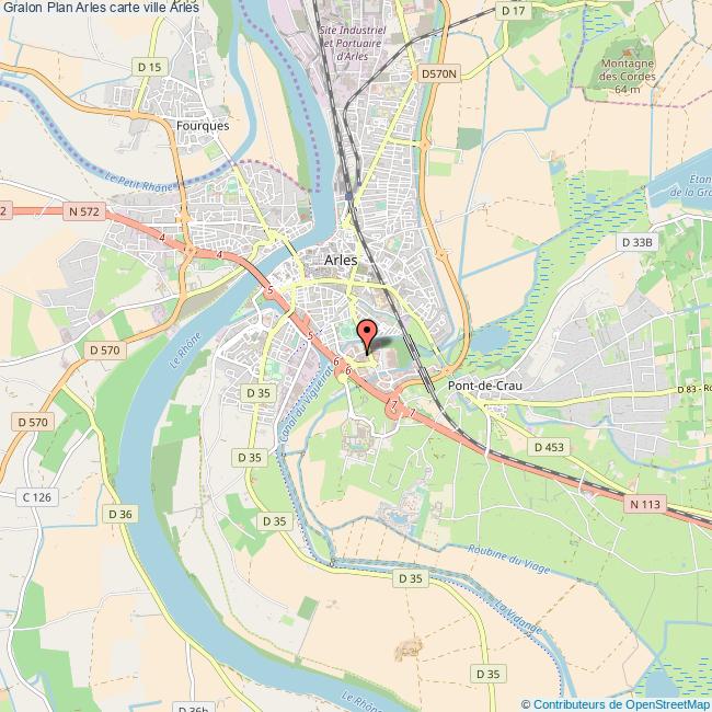 Plan Arles carte ville Arles