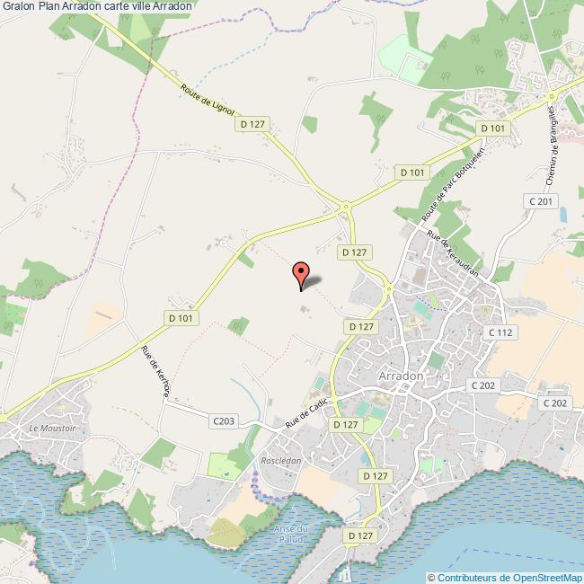 Plan Arradon carte ville Arradon