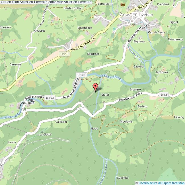 Plan Arras-en-Lavedan carte ville Arras-en-Lavedan