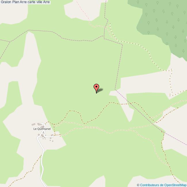 Plan Arre carte ville Arre