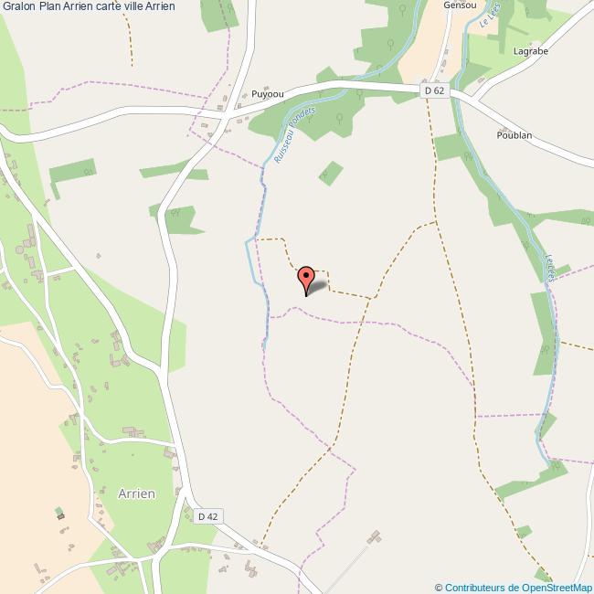 Plan Arrien carte ville Arrien