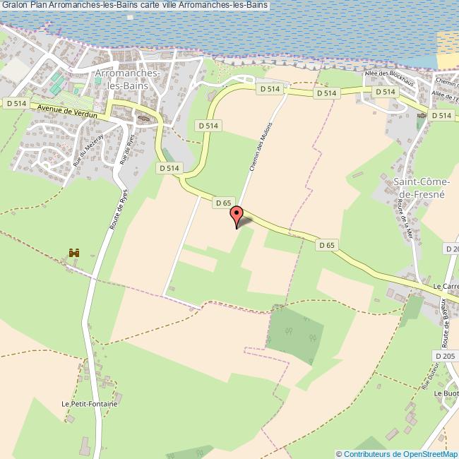 Plan Arromanches-les-Bains carte ville Arromanches-les-Bains