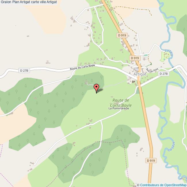 Plan Artigat carte ville Artigat