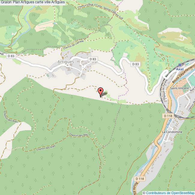 Plan Artigues carte ville Artigues