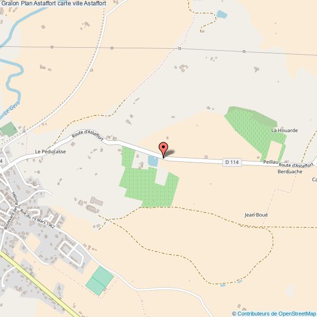 Plan Astaffort carte ville Astaffort
