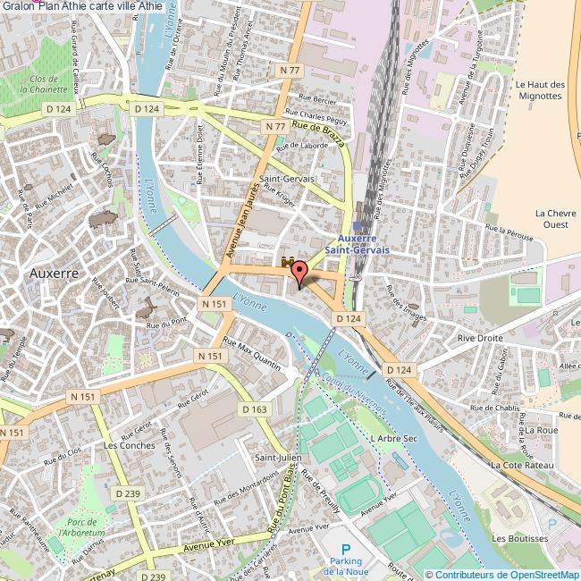 Plan Athie carte ville Athie