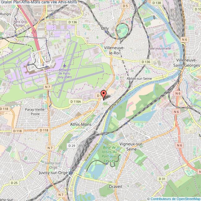 Plan Athis-Mons carte ville Athis-Mons
