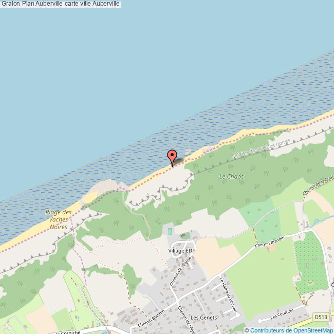 Plan Auberville carte ville Auberville