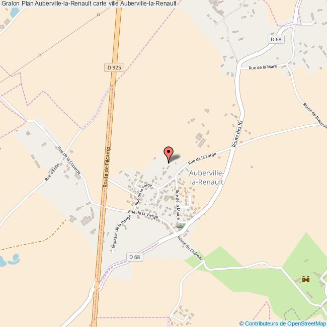 Plan Auberville-la-Renault carte ville Auberville-la-Renault