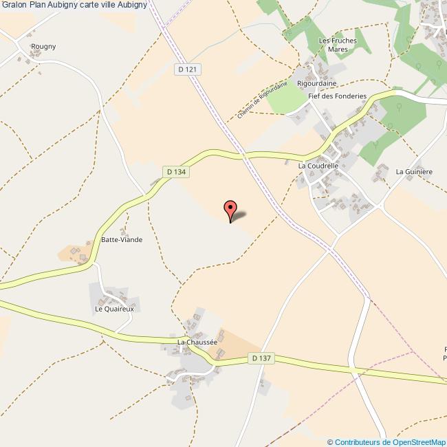 Plan Aubigny carte ville Aubigny