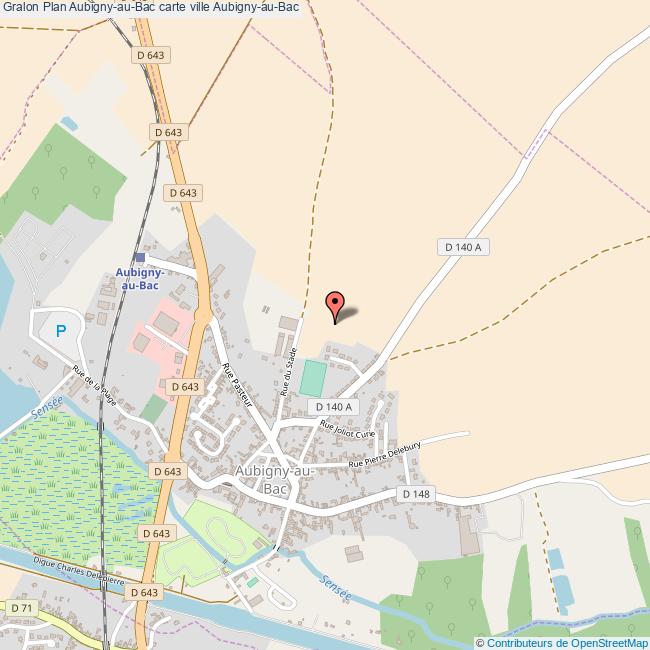Plan Aubigny-au-Bac carte ville Aubigny-au-Bac