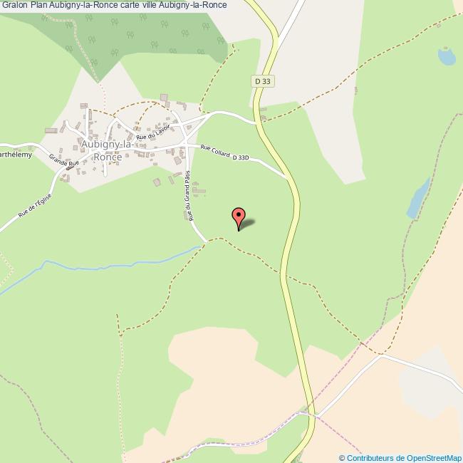 Plan Aubigny-la-Ronce carte ville Aubigny-la-Ronce