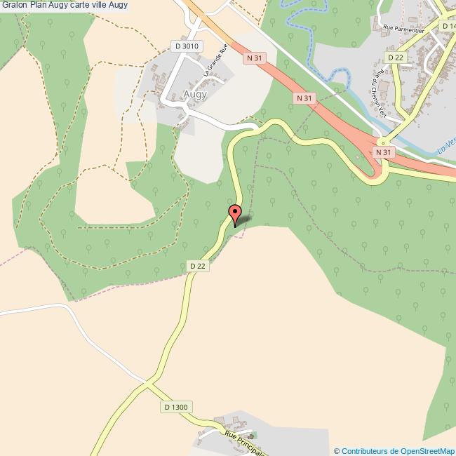 Plan Augy carte ville Augy