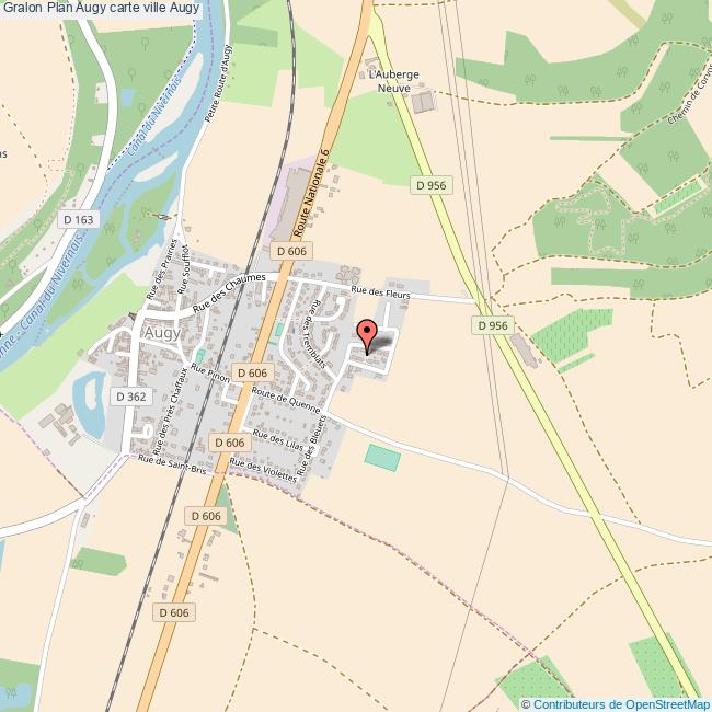 Plan Augy carte ville Augy