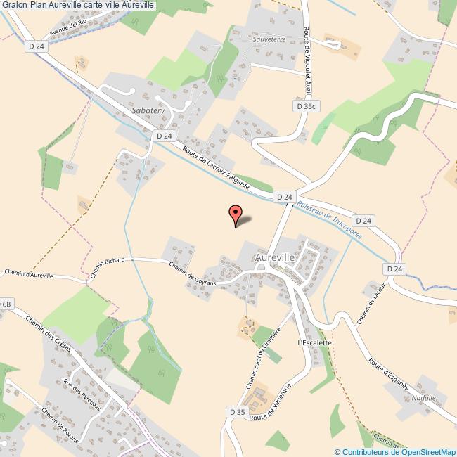 Plan Aureville carte ville Aureville
