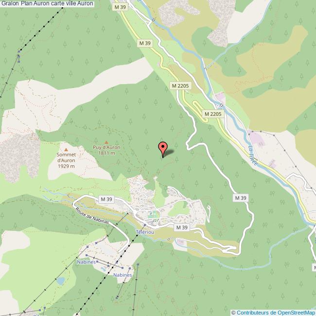 Plan Auron carte ville Auron
